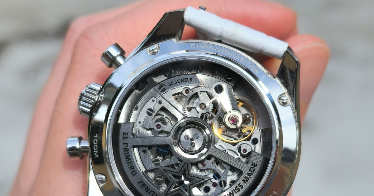 The backside of a Zenith Chronomaster Sport | WatchCrunch