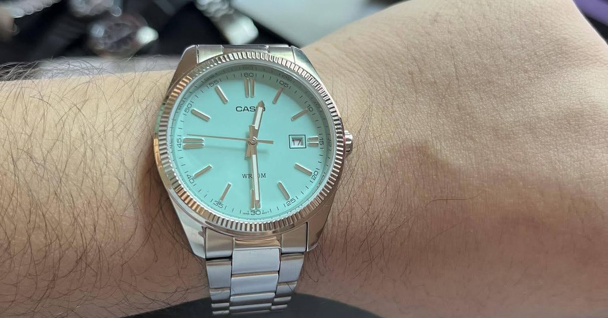 My new Casio Datejust Tiffany Blue MTP-1302PD-2A2VEF | WatchCrunch