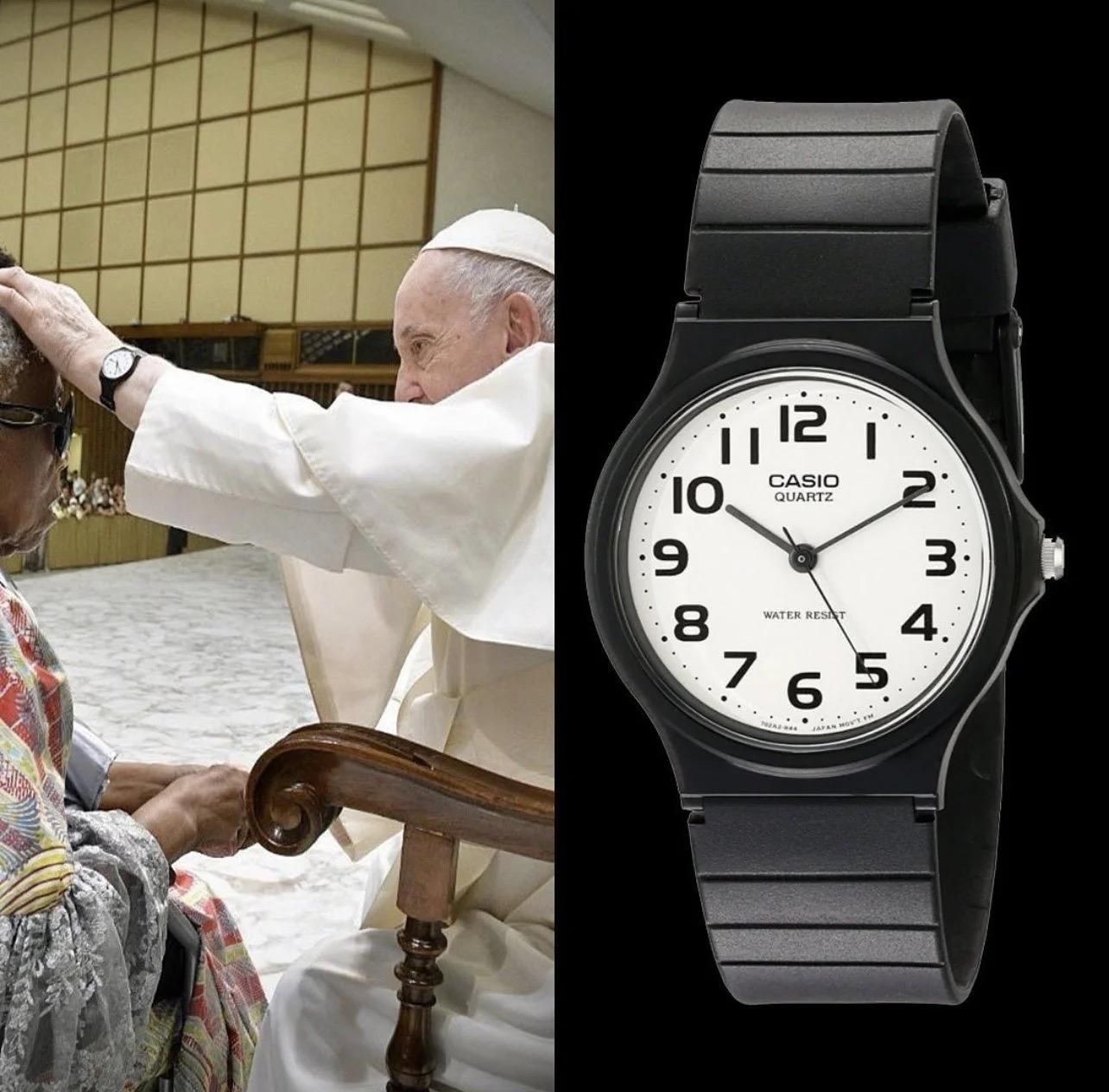 Pope Francis and his Casio MQ-24-7BLL | WatchCrunch
