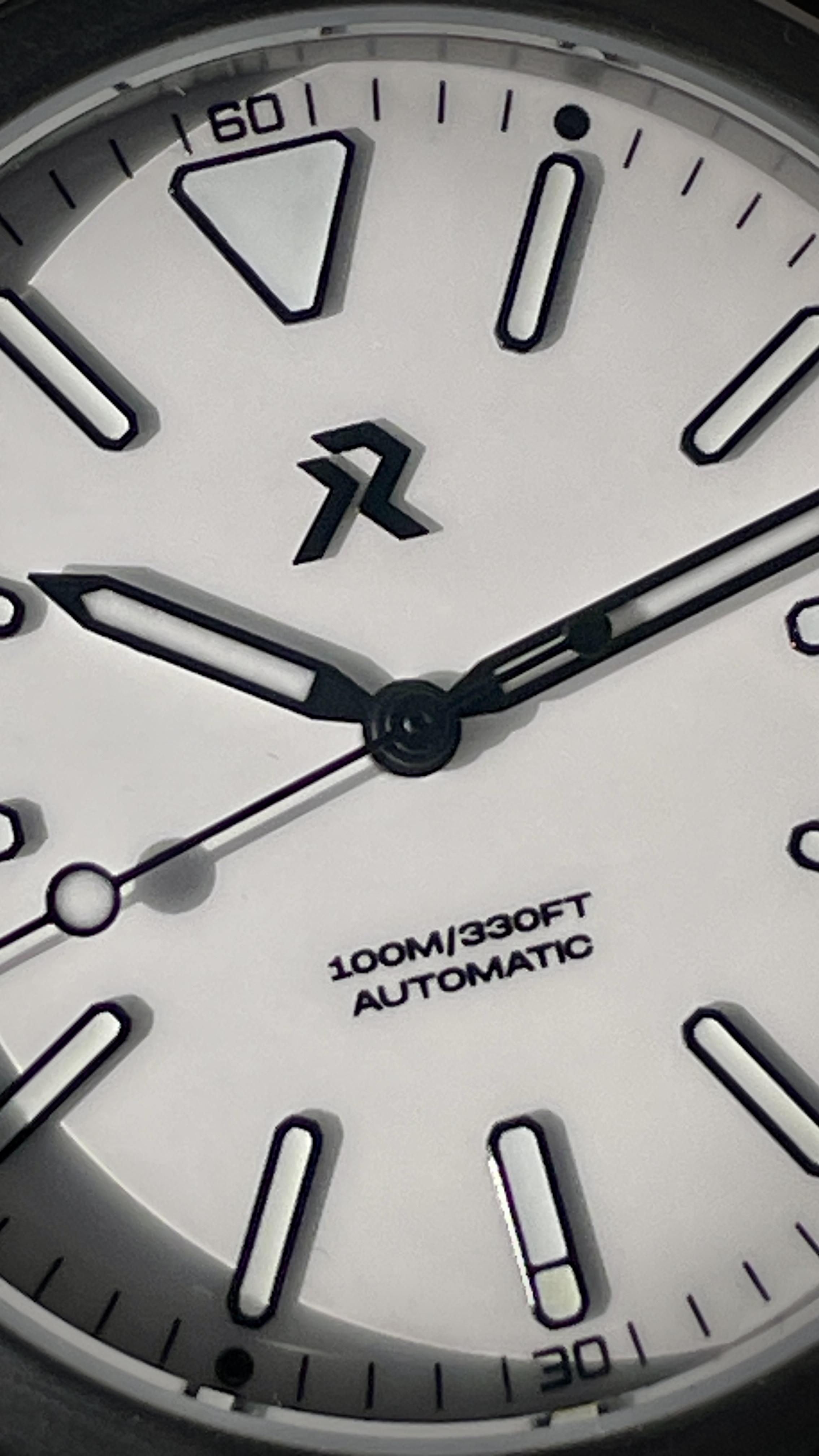 Review of the RZE Resolute Pro (Titanium, White Enamel 40mm) | WatchCrunch