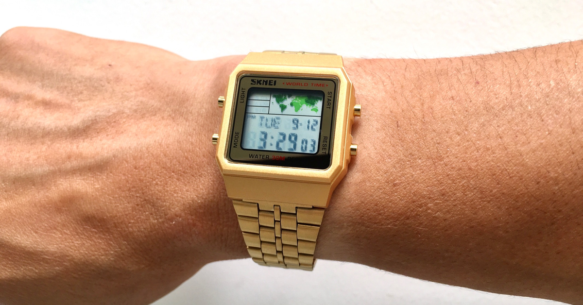 SKMEI - 1338 - World Timer - CASIO A500W HOMAGE 😄 | WatchCrunch