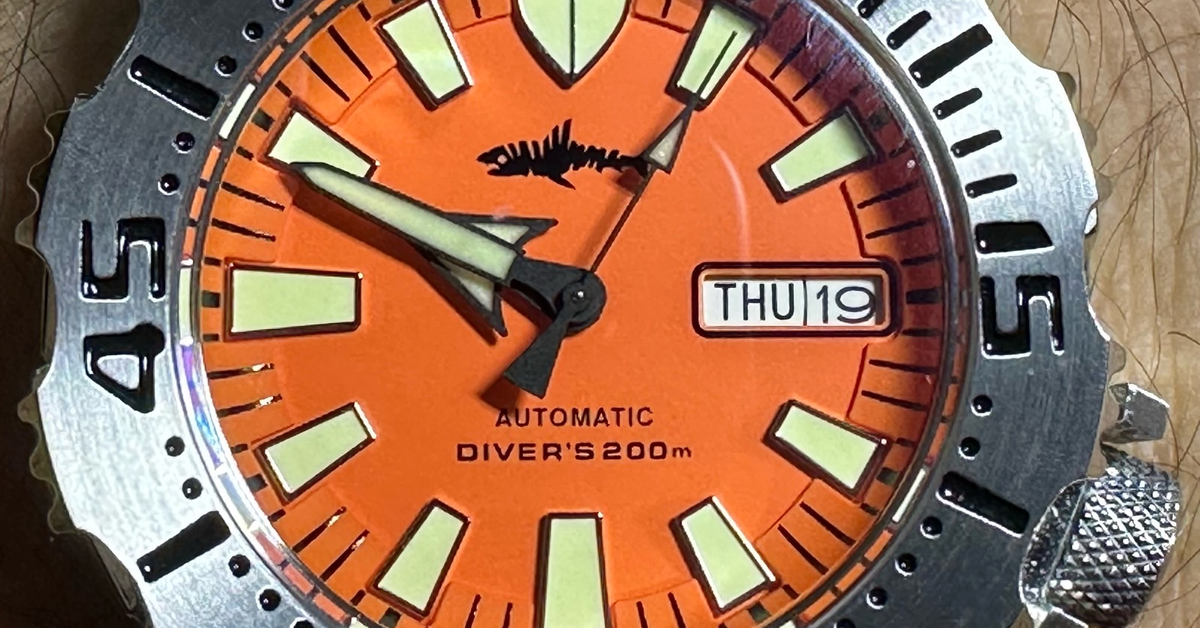 Heimdallr Sharkey Ocean Monster Automatic Diver - Orange Dial v2 ...