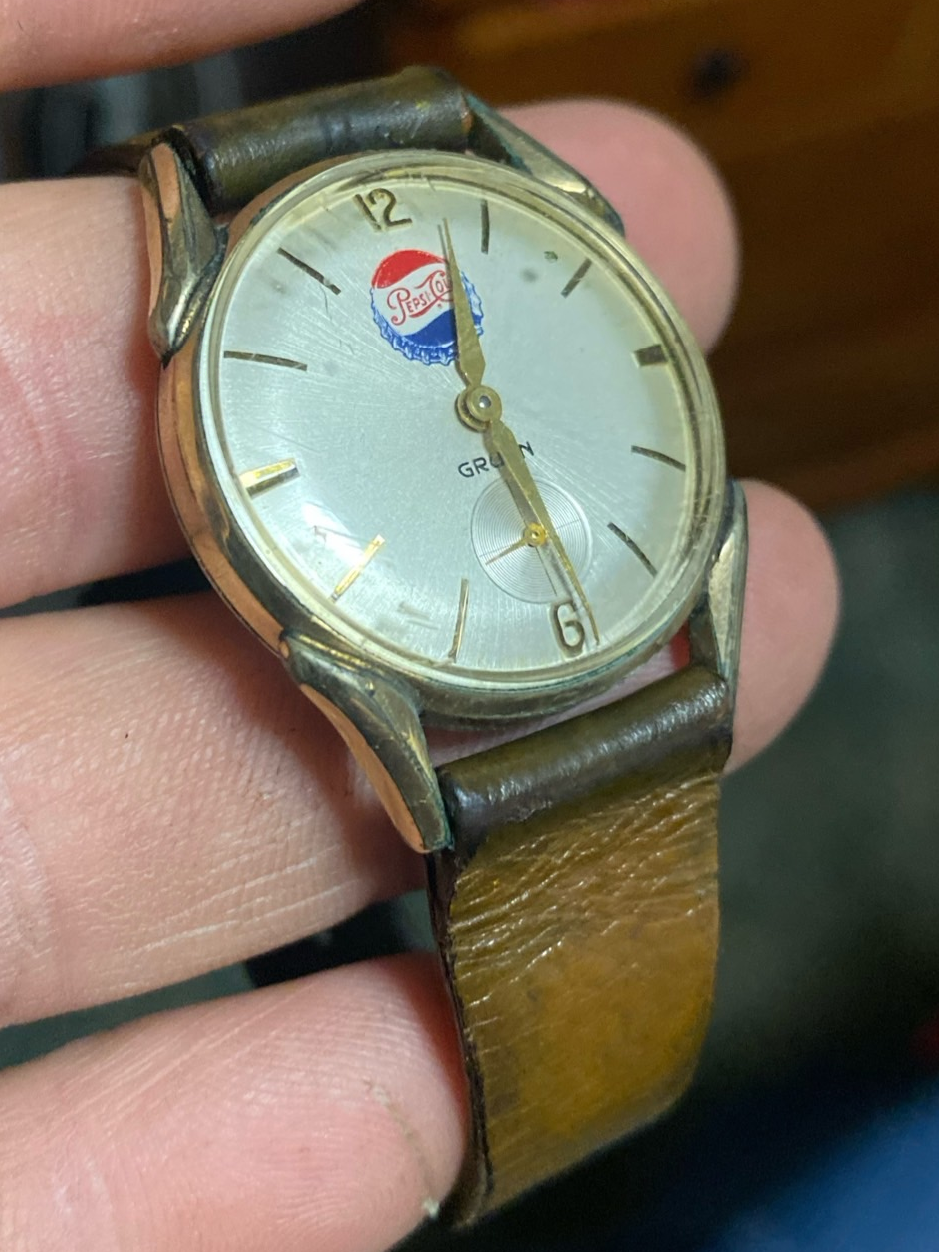 1964 10k Gruen Pepsi Cola watch | WatchCrunch