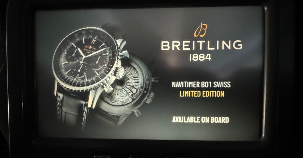 Breitling watch available for sale on Swiss Airlines flight. Is that ...
