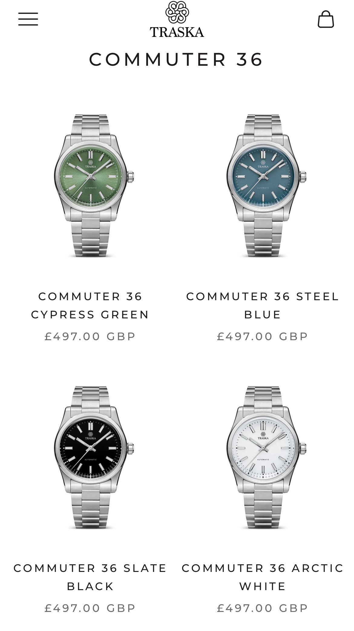 New Traska Commuter 36 colours | WatchCrunch