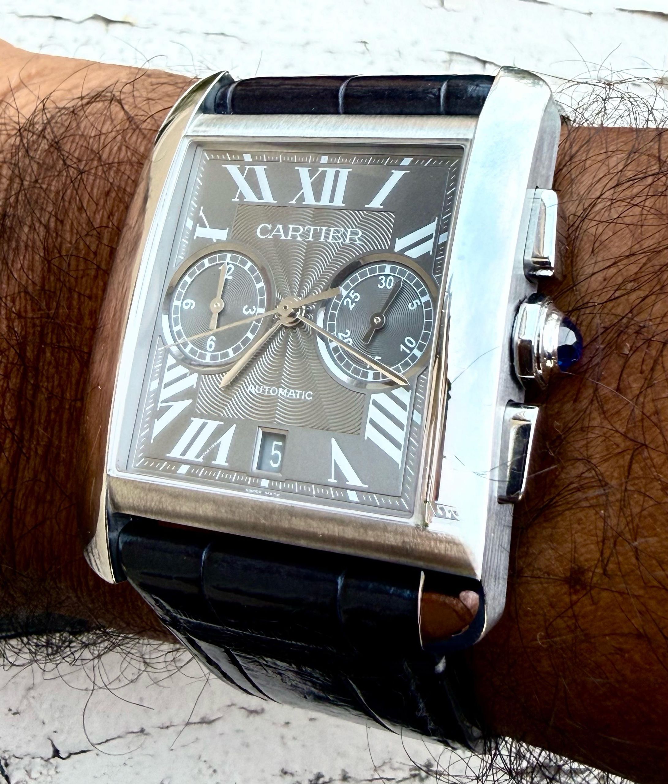 Cartier Tank MC with in-house vertical clutch column wheel chronograph ...
