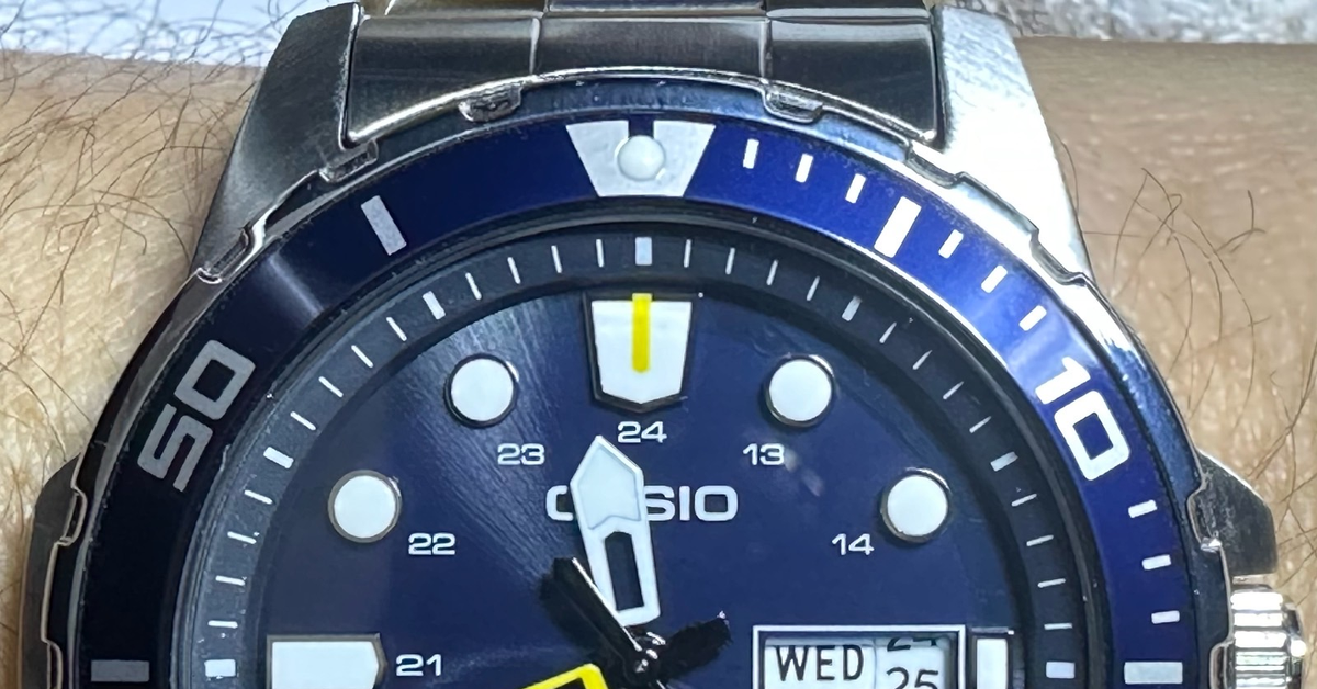 Casio Diver Inspired Solar Analog Quartz - Blue Dial\Blue Bezel ...