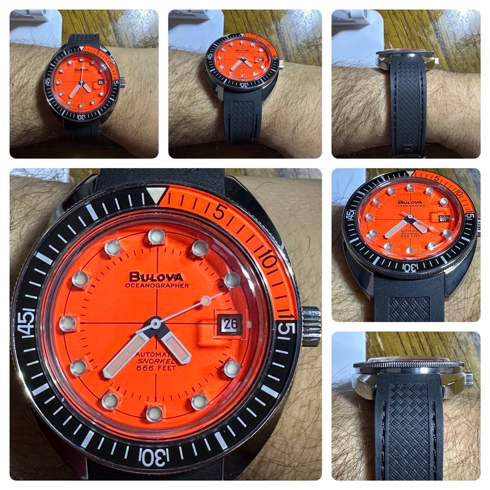 Bulova Oceanographer Devil Diver Automatic - Orange Dial (96B350 ...