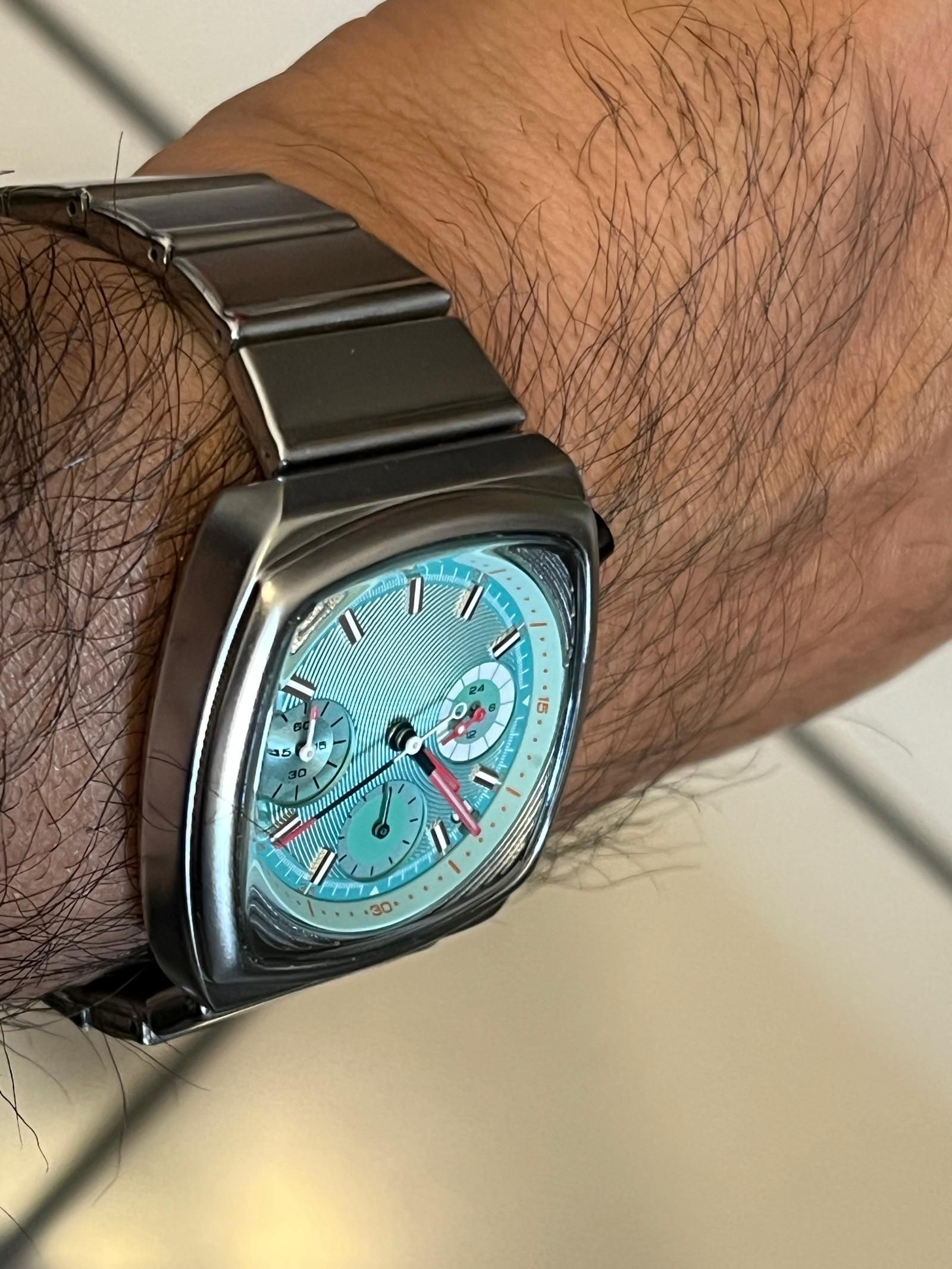 Ciloa Brew-ish Chronograph Green and Blue dial | WatchCrunch