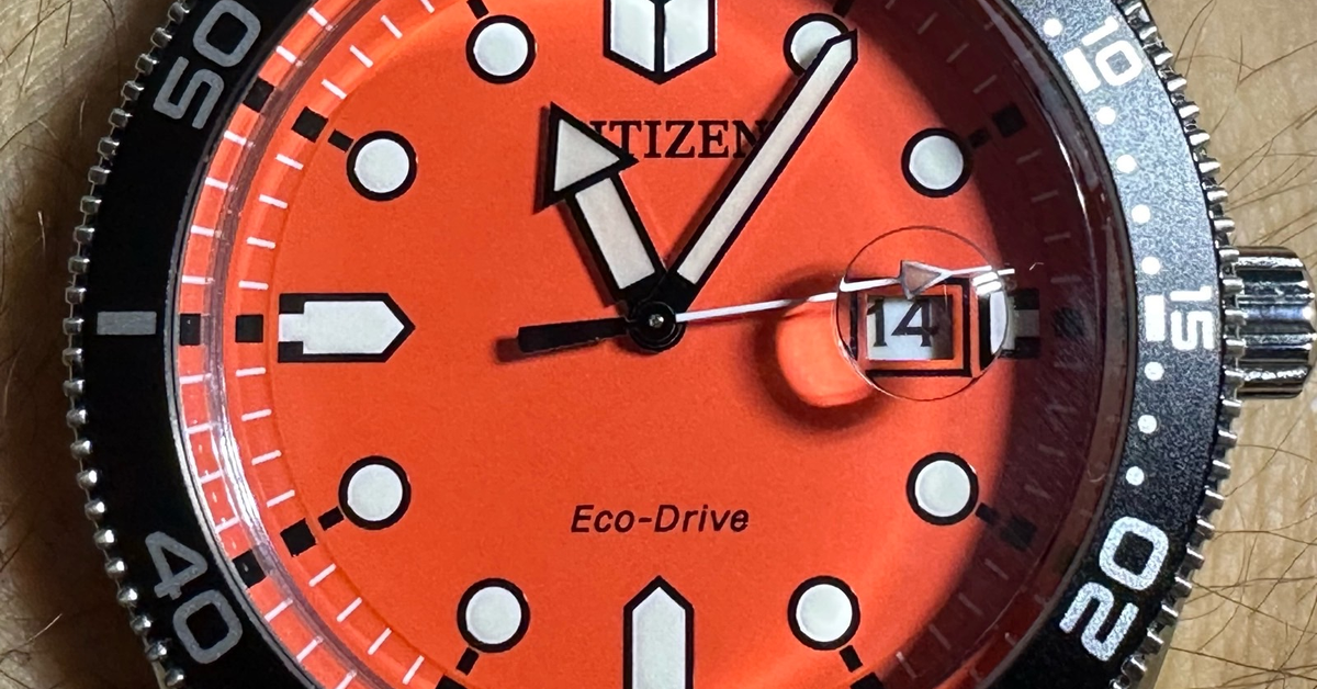 Citizen Diver Style Eco-Drive Analog Quartz - Orange Dial (AW1760-81X ...