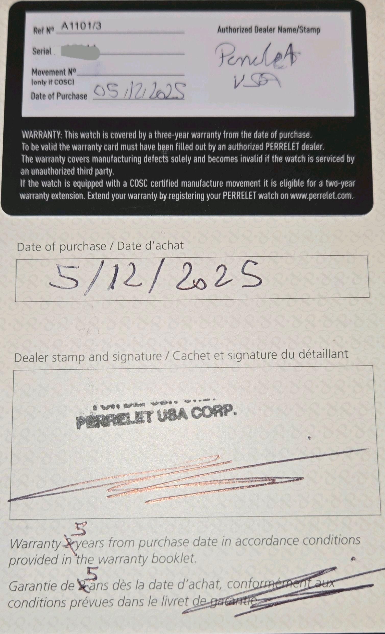 Pre-Owned Perrelet Lab Peripheral Big Date / Dual Time GMT For Sale