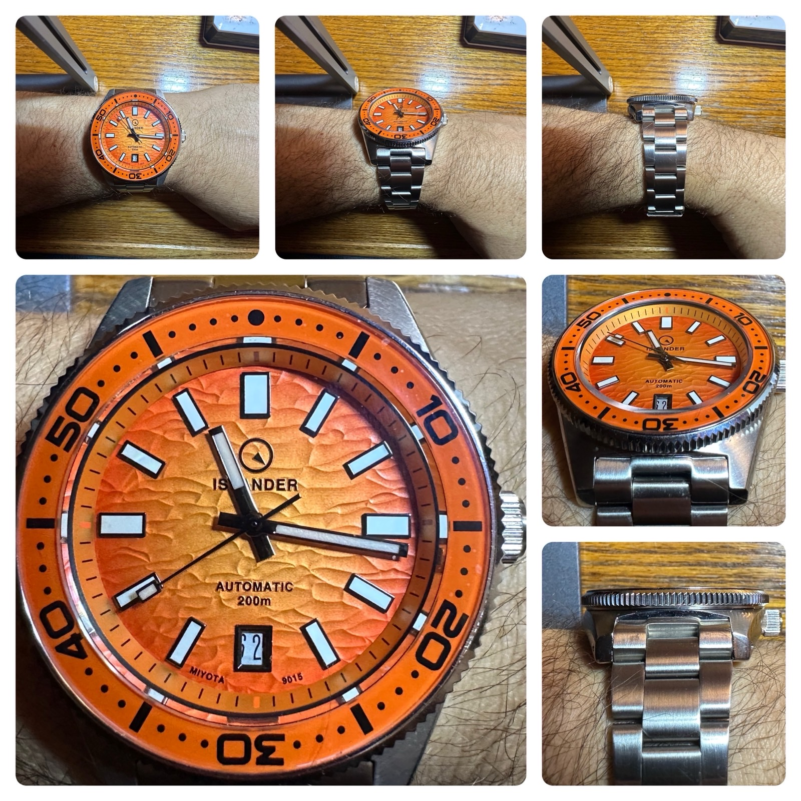 Islander Northport “Fireball” Hi-Beat Automatic Dive Watch - Sunset ...
