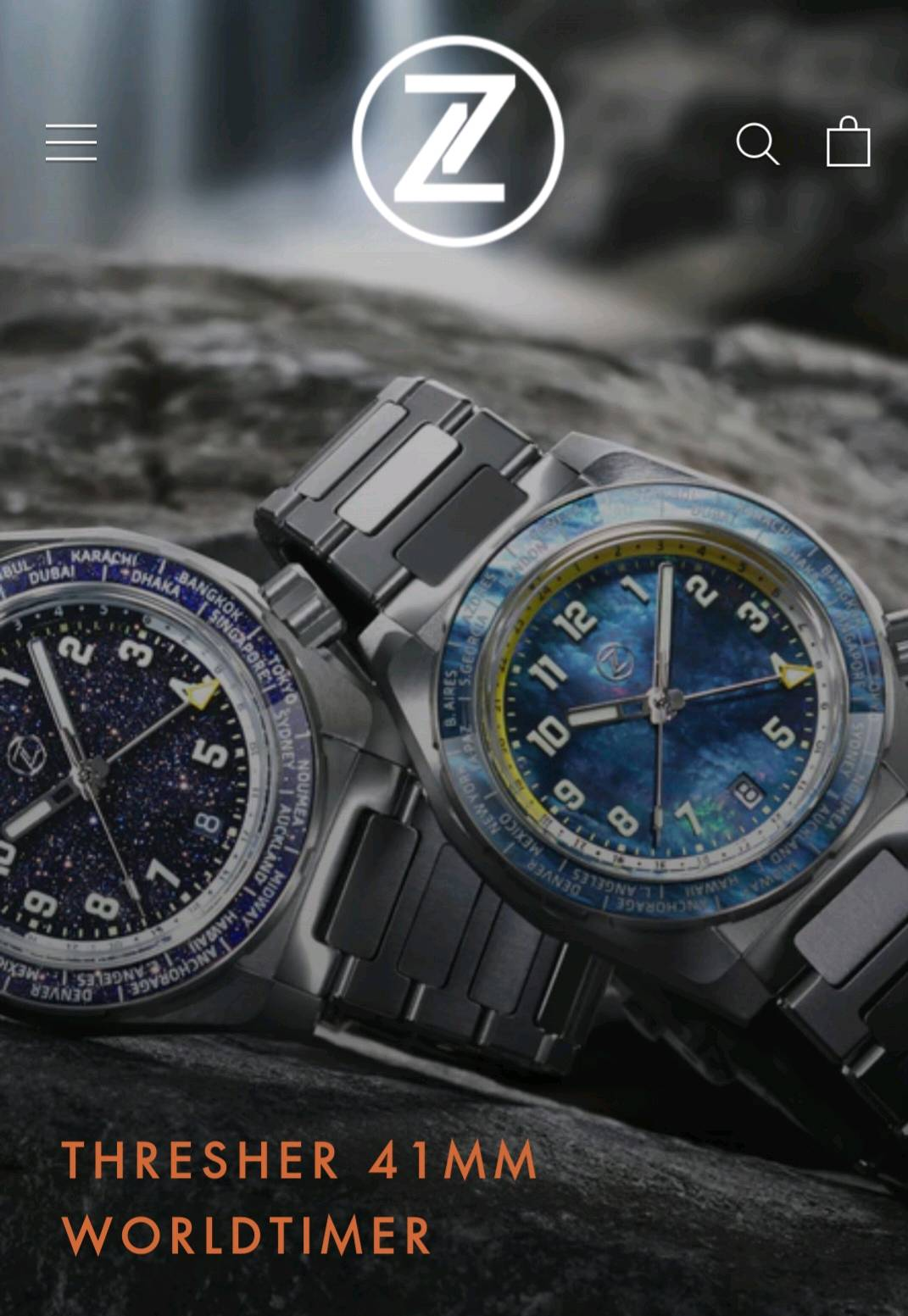 New Release Zelos Thresher 41mm Worldtimer | WatchCrunch